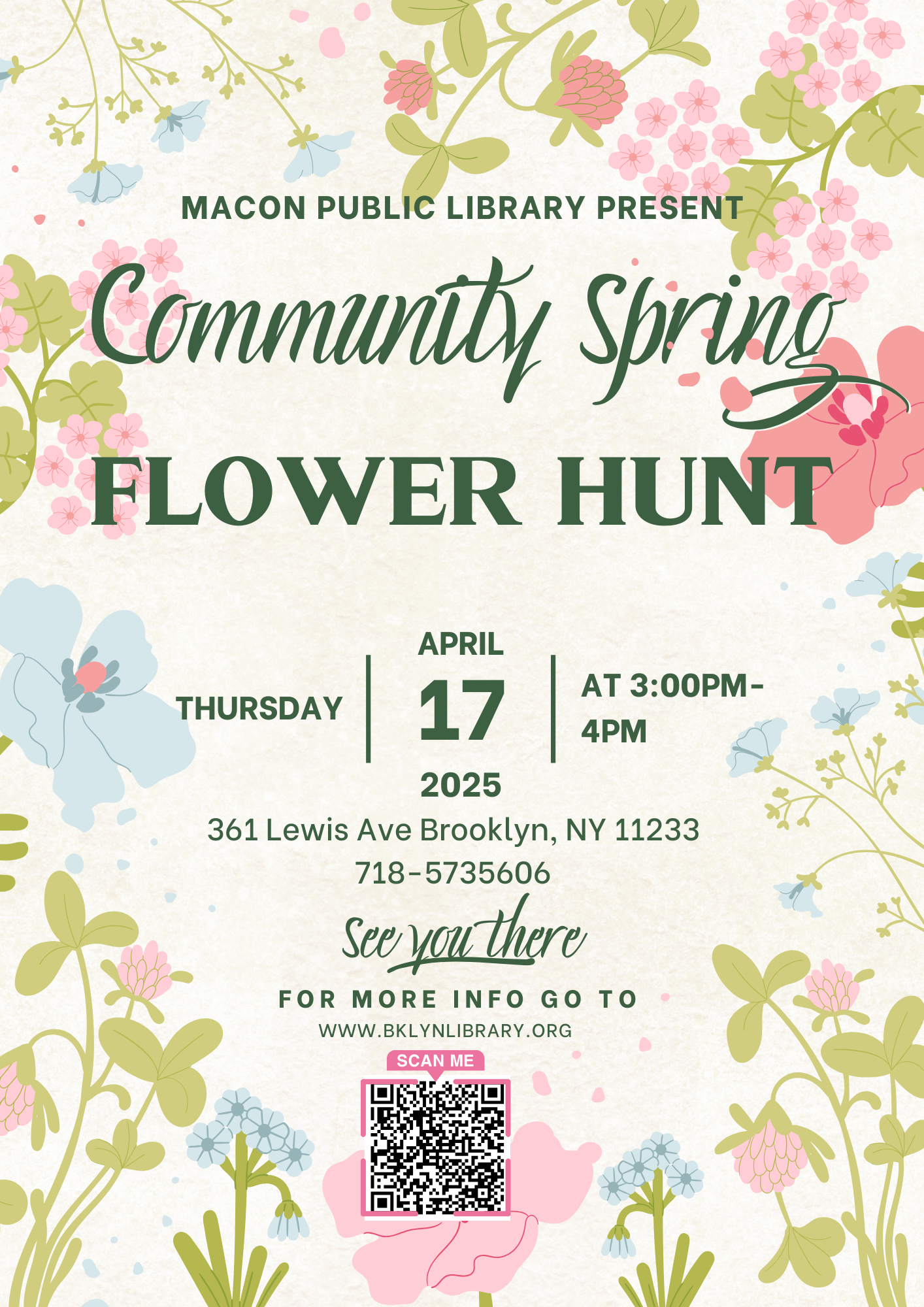Spring Flower Scavenger Hunt | Brooklyn Public Library