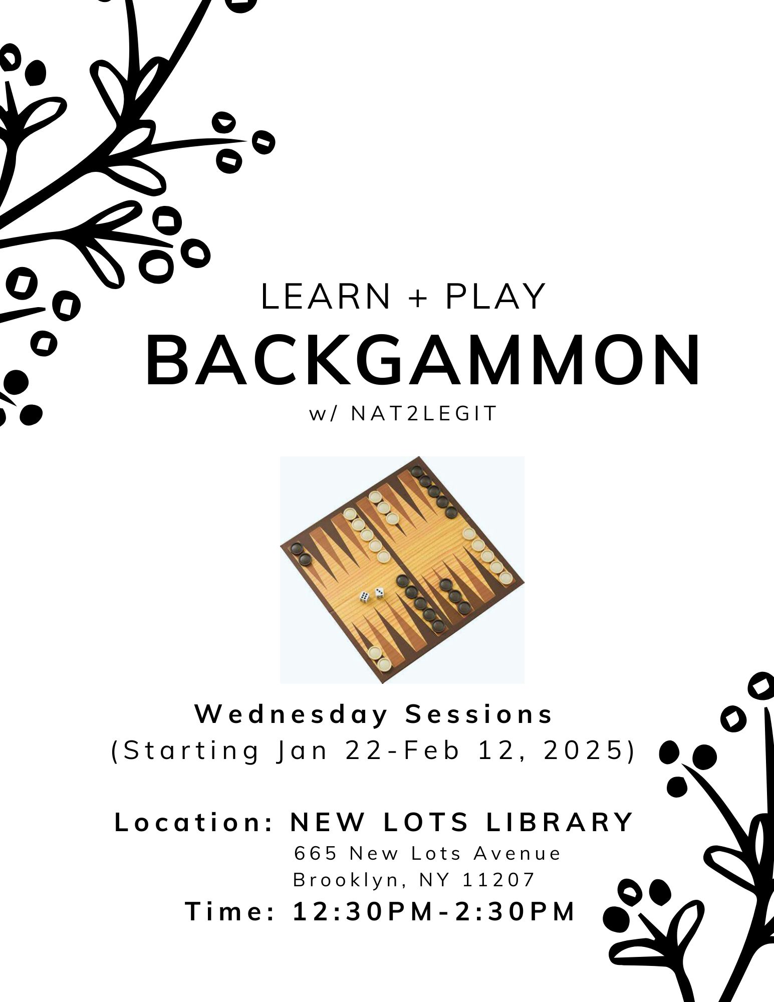 Backgammon Club | Brooklyn Public Library