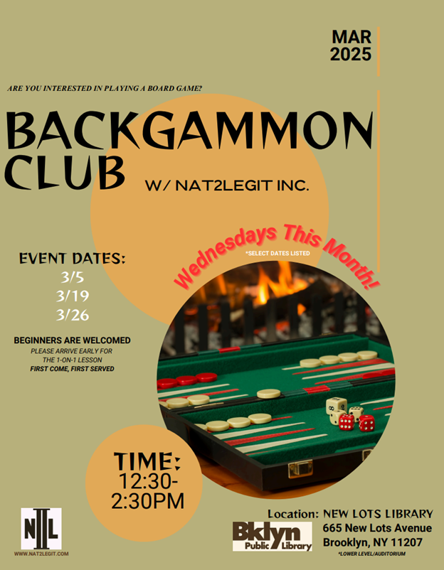 Backgammon Club | Brooklyn Public Library