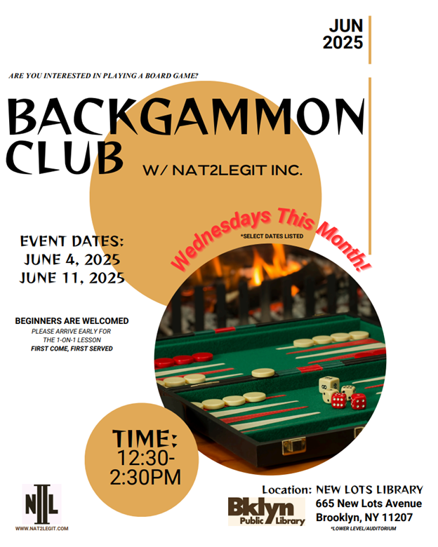 Backgammon Club | Brooklyn Public Library