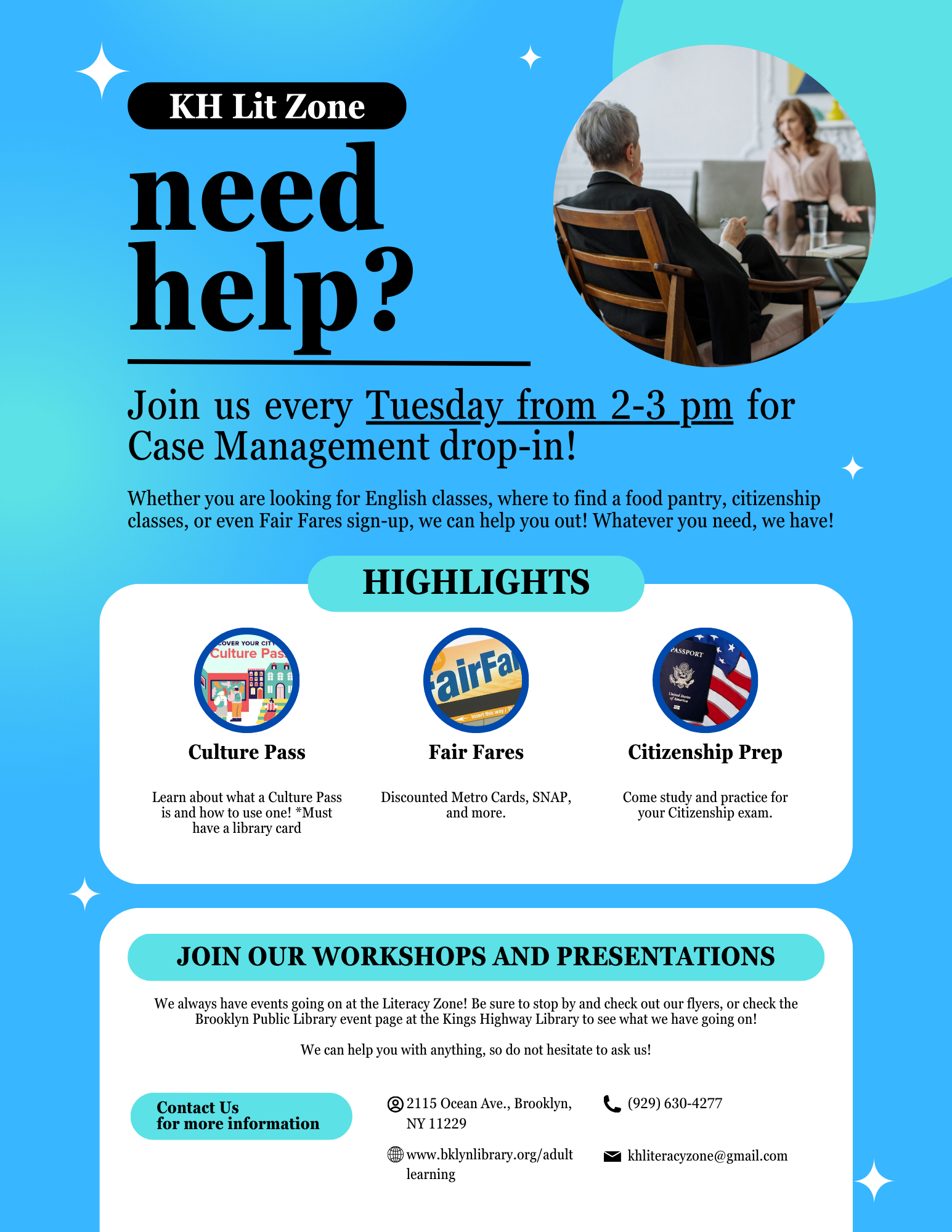 Case Management Drop-in | Brooklyn Public Library