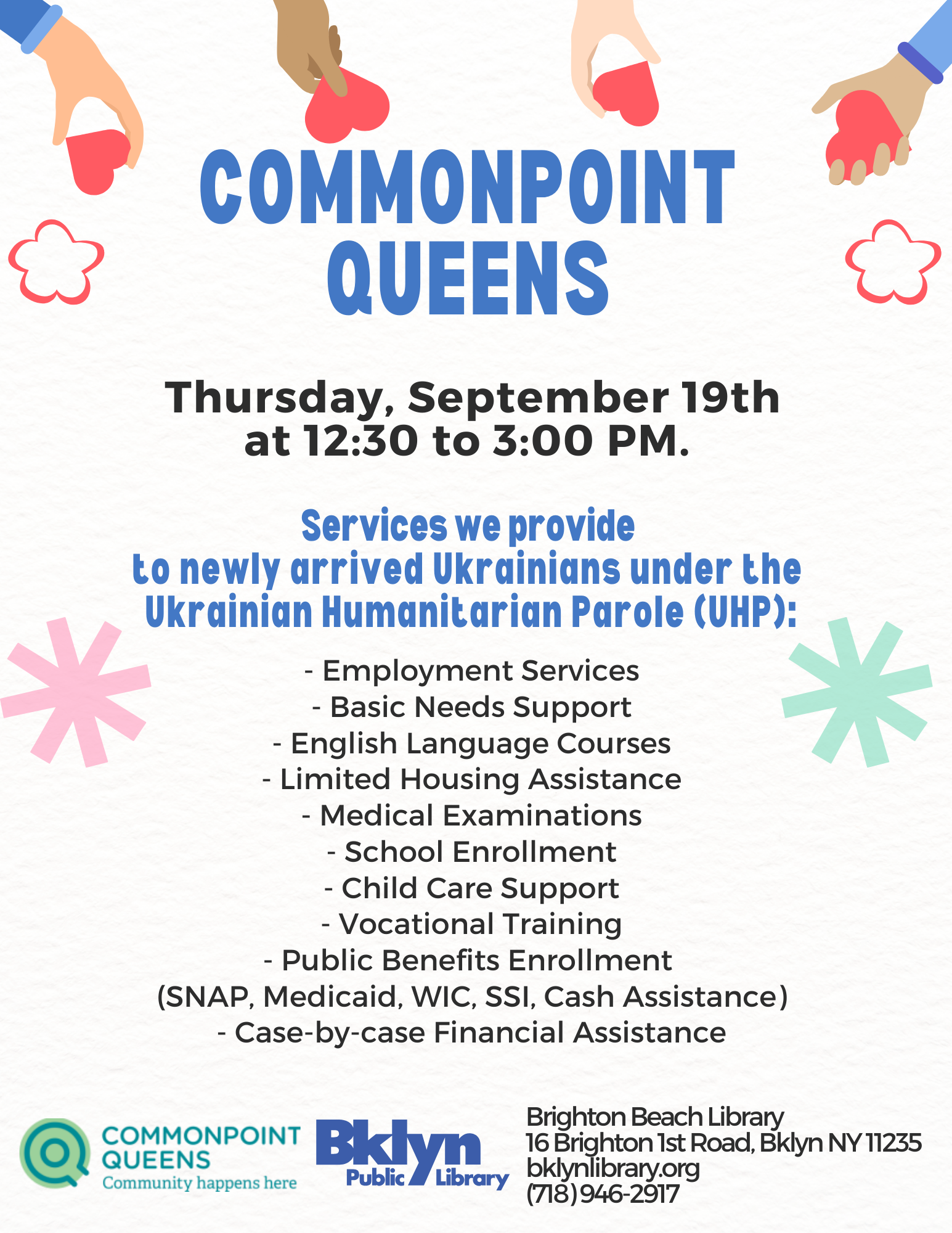 Commonpoint Queens Tabling | Brooklyn Public Library