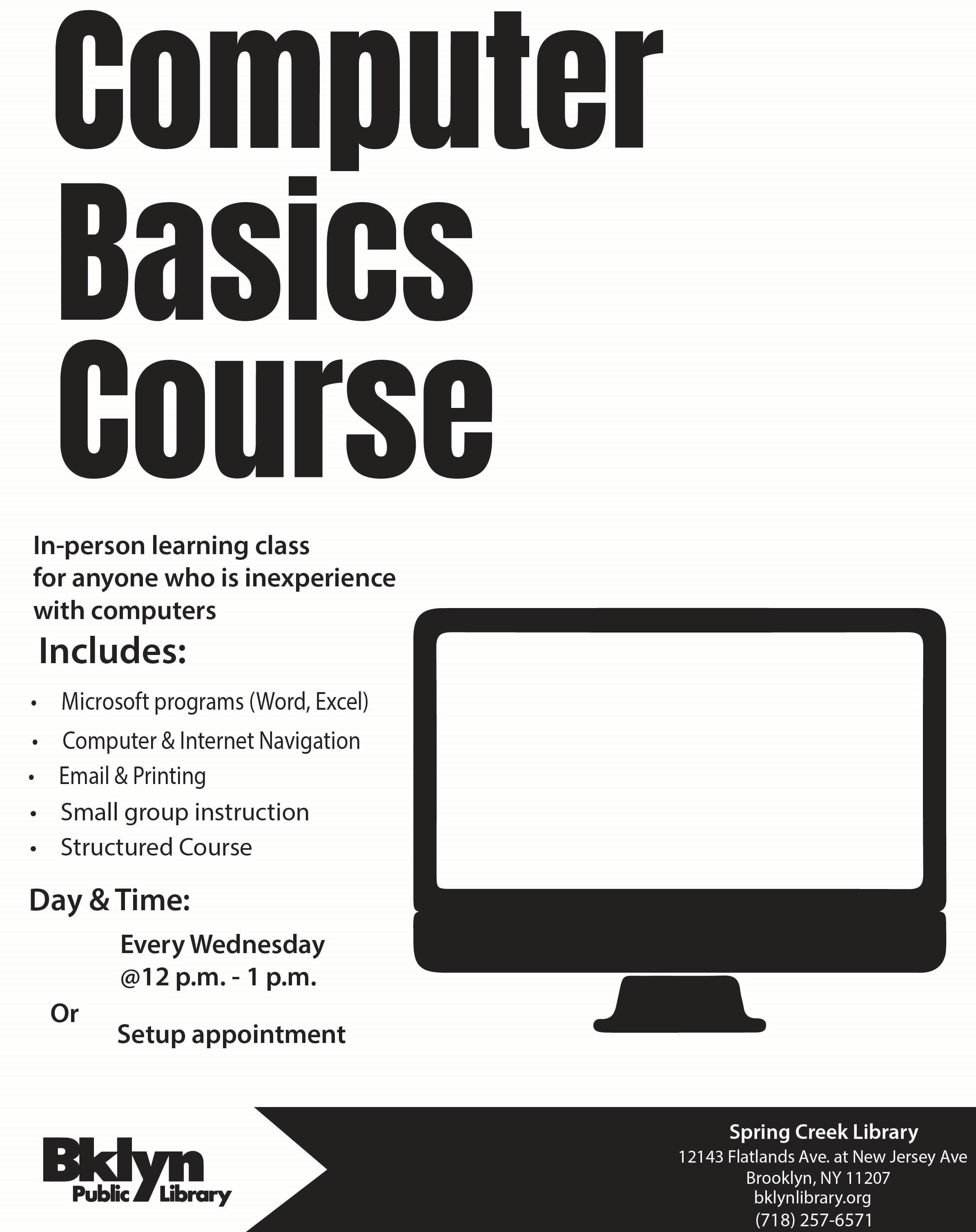 Computer Basics Course | Brooklyn Public Library