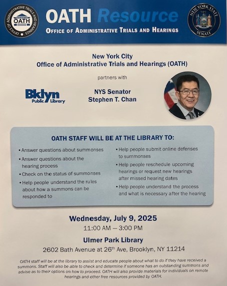 Community Resource Tabling: OATH | Brooklyn Public Library