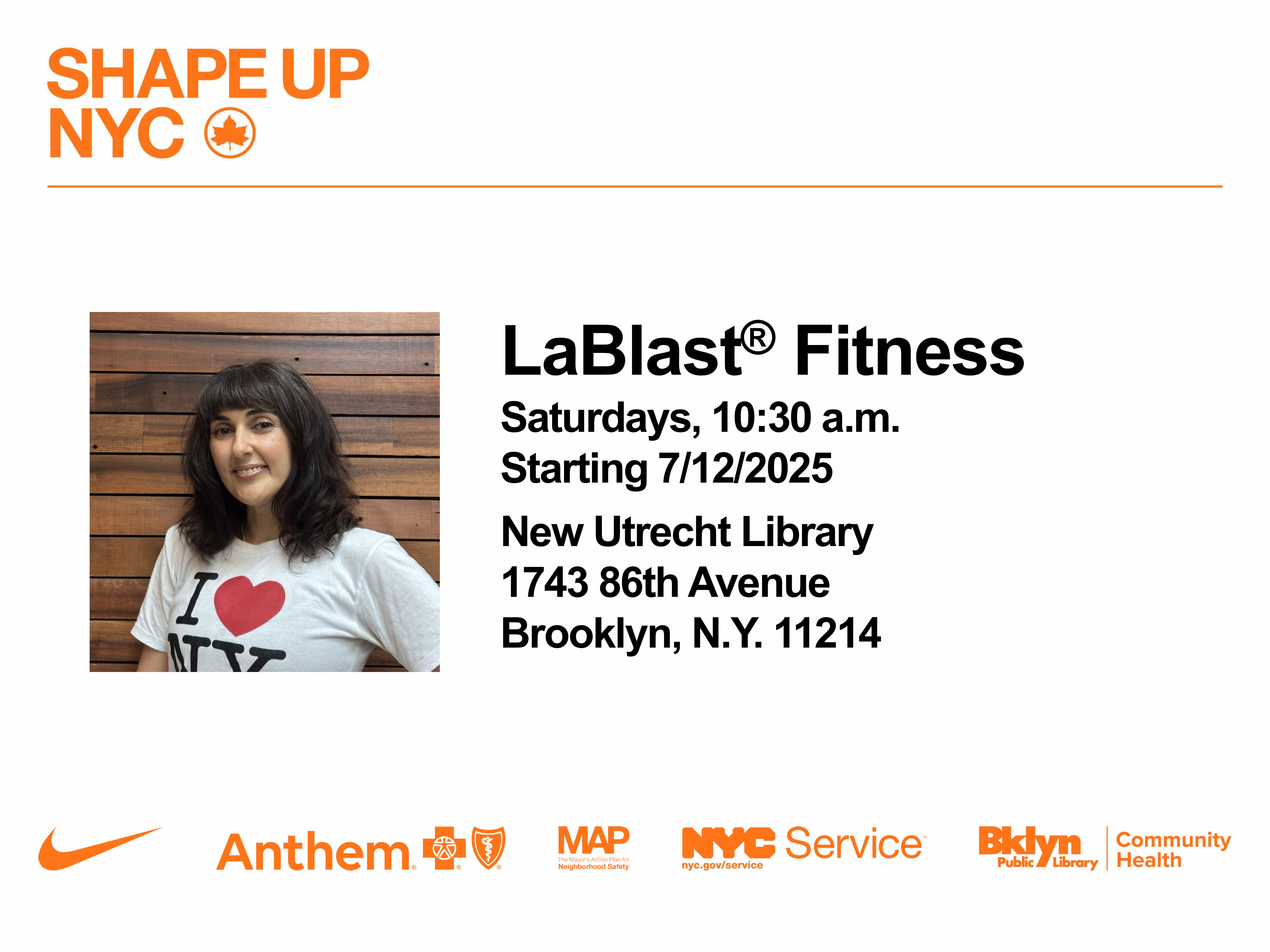 LaBlast® Fitness with Shape Up NYC | Brooklyn Public Library