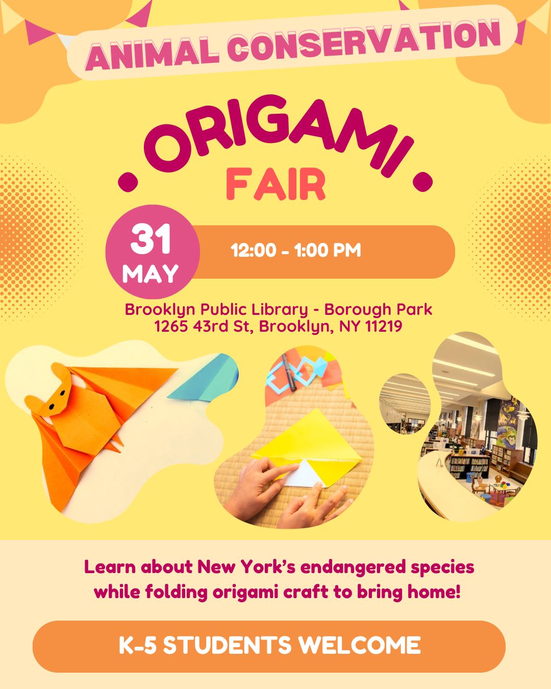 Origami Fair - Animals! | Brooklyn Public Library