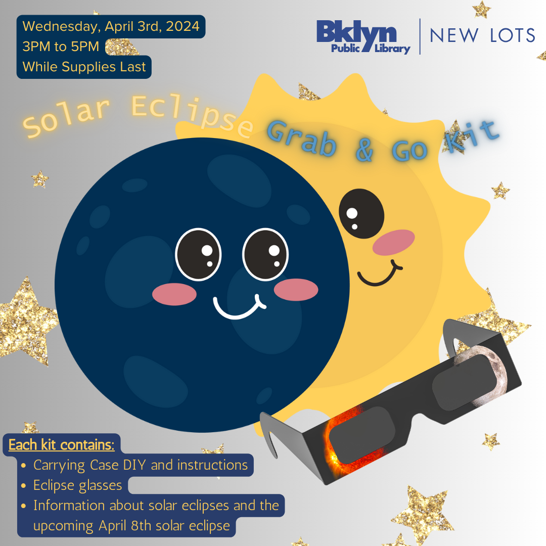 Grab & Go - Eclipse Glasses & Carrying Case ⋆⁺‧₊☽ ☾₊‧⁺⋆ | Brooklyn Public Library