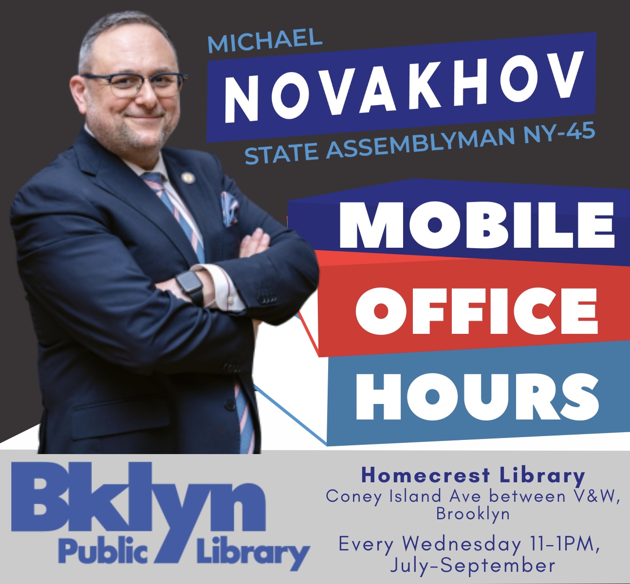 Assembly Member Novakhov Mobile Office Hours | Brooklyn Public Library