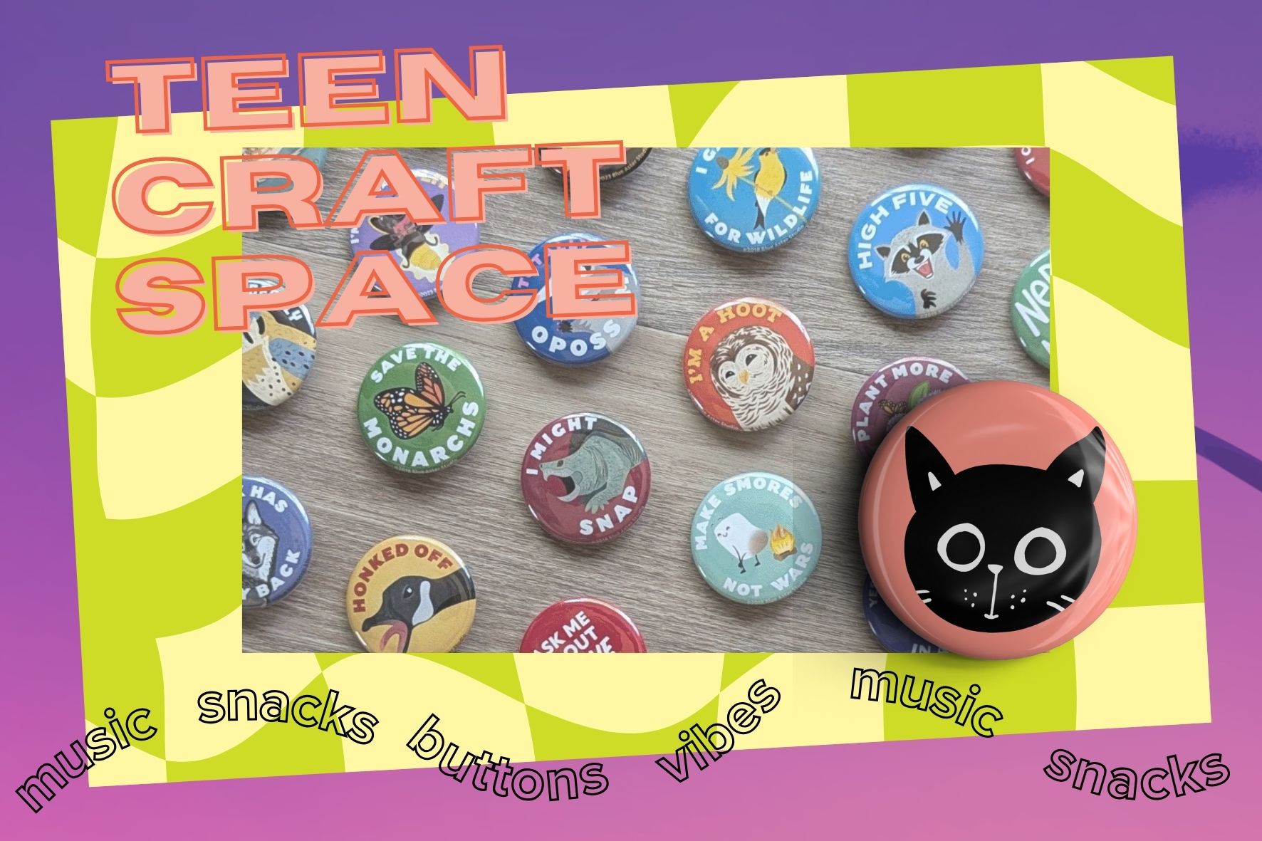 Teen Time: Make buttons for your backpack | Brooklyn Public Library