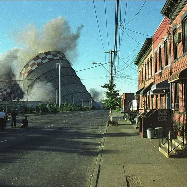 POTW: Implosion of Maspeth Holders | Brooklyn Public Library
