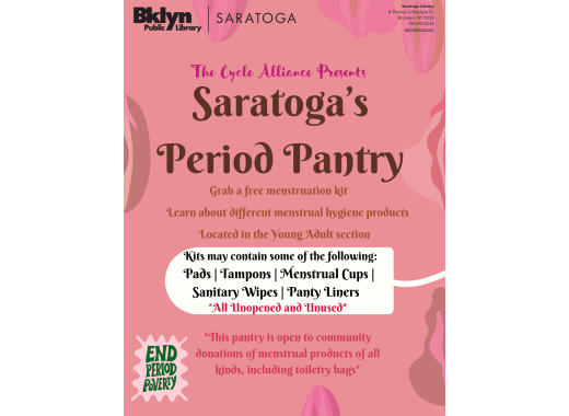 The Cycle Alliance's Period Pantry at Saratoga | Brooklyn Public Library