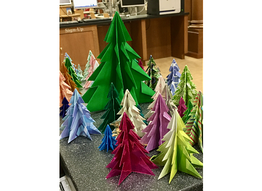 Adult Crafting: Kirigami Evergreen Trees | Brooklyn Public Library
