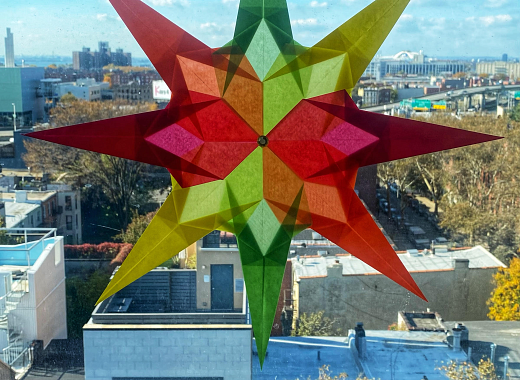 Plum Papercraft: Hearts & Arrows Window Star | Brooklyn Public Library